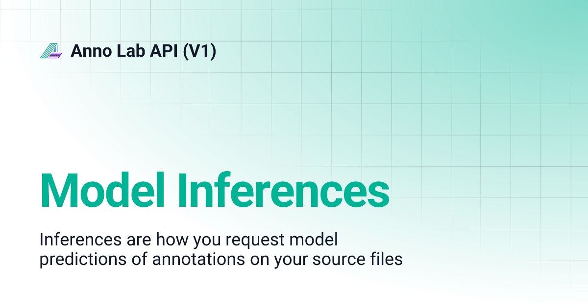 Model Inferences | Anno Lab API (V1)